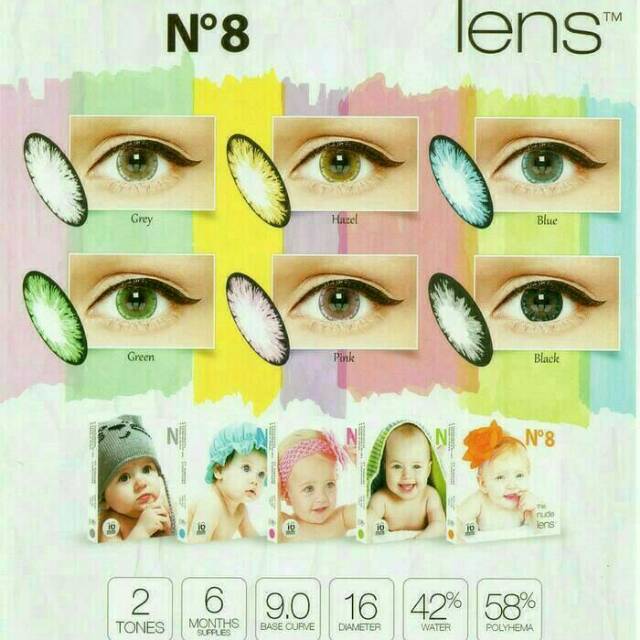 Jual softlens warna x2 ice no 8 n8 diameter besar 16 mm baby nude eyes ...