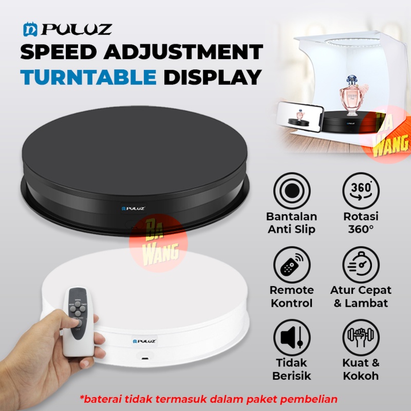 Jual Display Putar Turntable Turn Table Adjust Speed Remote Rotasi 360 ...