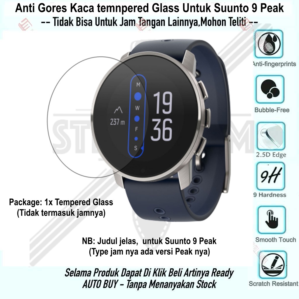 Jual Anti Gores Suunto 9 Peak / Pro - Pelindung Layar Bahan Kaca ...
