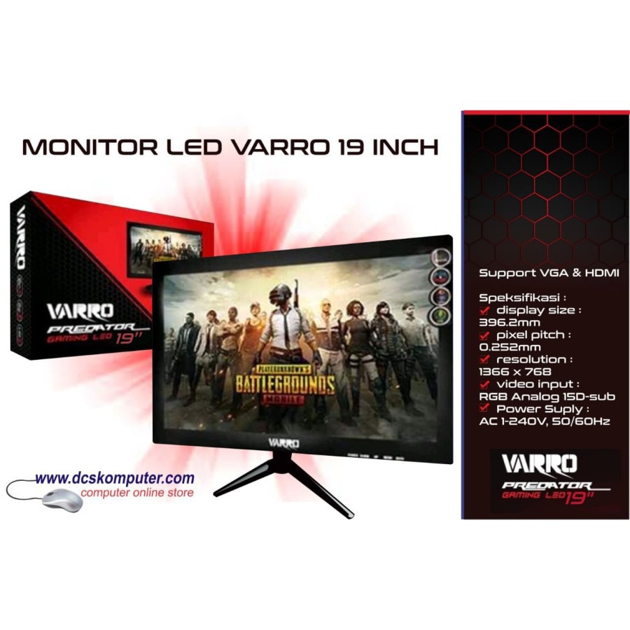 Jual MONITOR LED VARRO 19 INCH HDMI | Shopee Indonesia