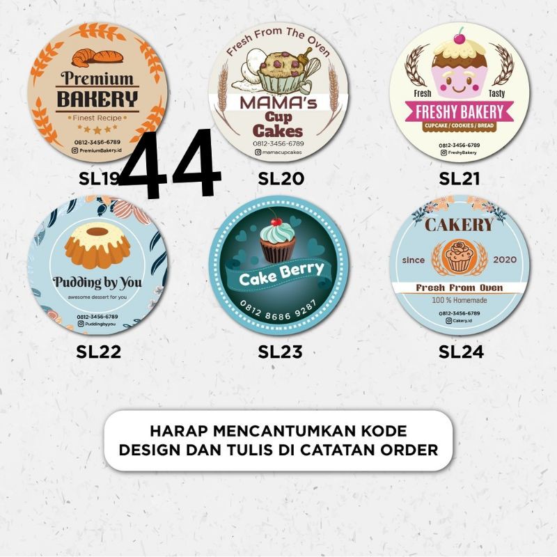 Jual bulat stiker ukuran design free model bulat makanan | Shopee Indonesia