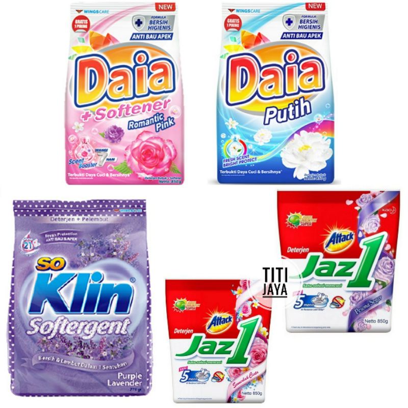 Jual SOKLIN DETERGENT SABUN CUCI POWDER BUBUK DAIA ROMANTIC PINK PIUTIH ...