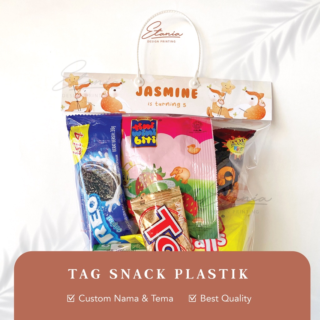 Jual tag snack plastik ulang tahun tas snack ulang tahun birhday ...