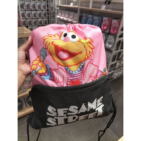 Jual Miniso Tas Serut sesame street | Shopee Indonesia