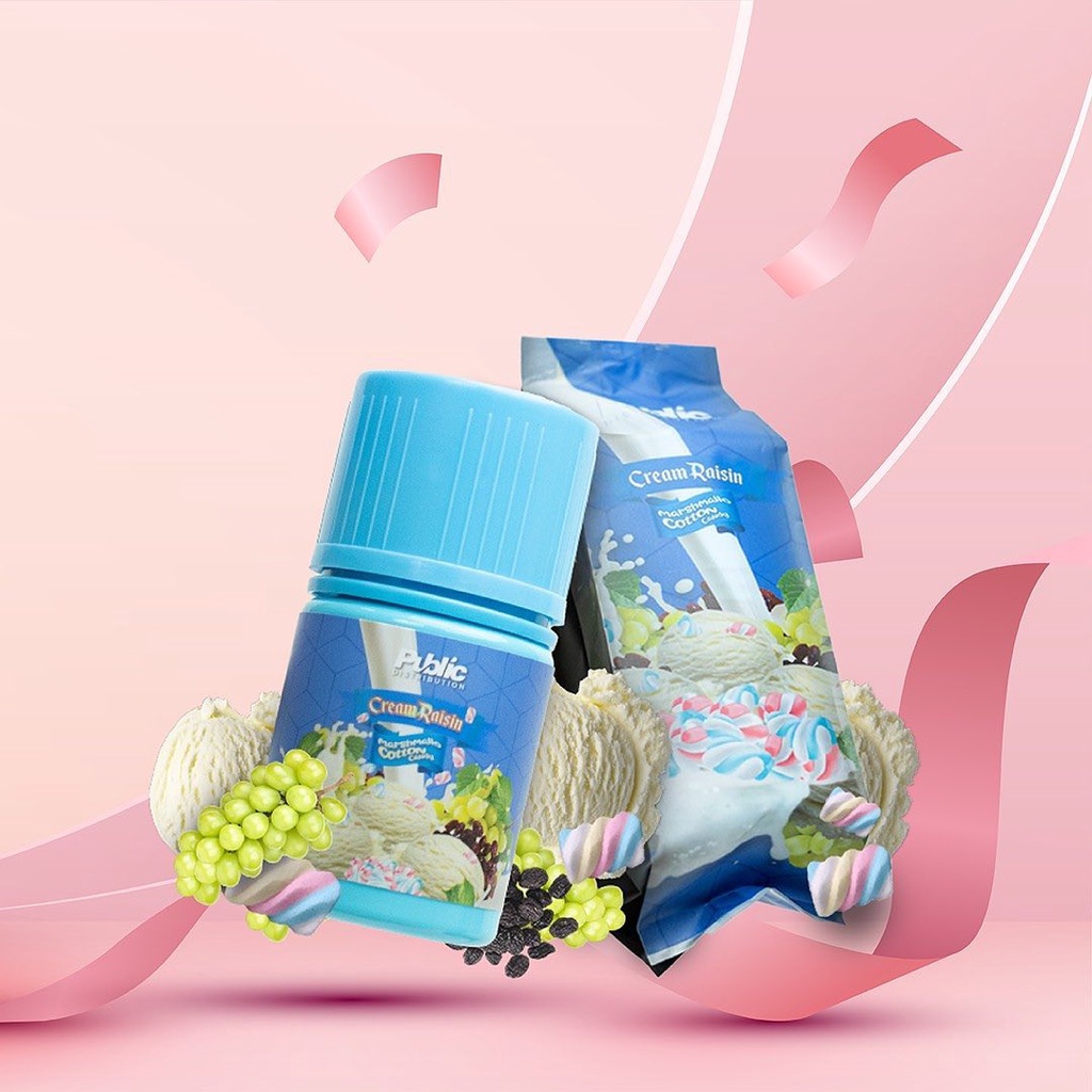 Jual Cream Raisin V3 Marshmallow Cotton Candy by Public 60ML | Shopee ...