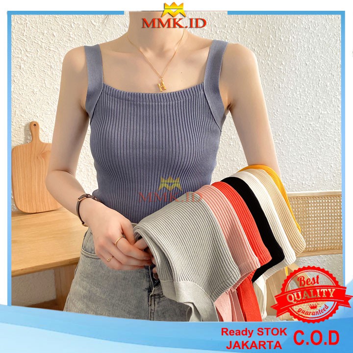 Jual Tank Top Import Fashion Atasan Wanita Korean Knit TankTop Rajut | Shopee Indonesia