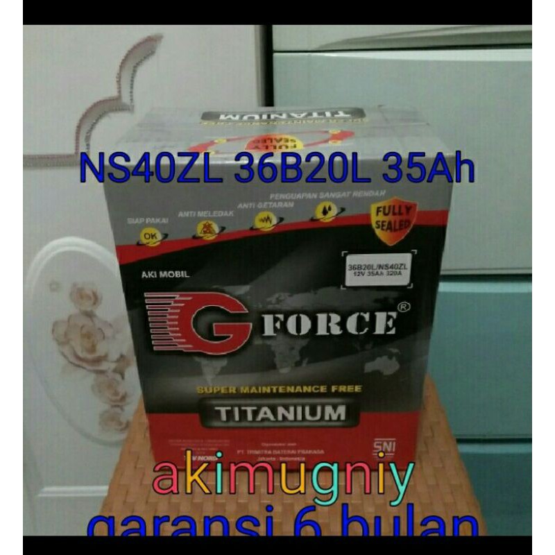 Jual aki mobil gforce ns40zl mf titanium 12v 35ah jazz mobilio ertiga ...