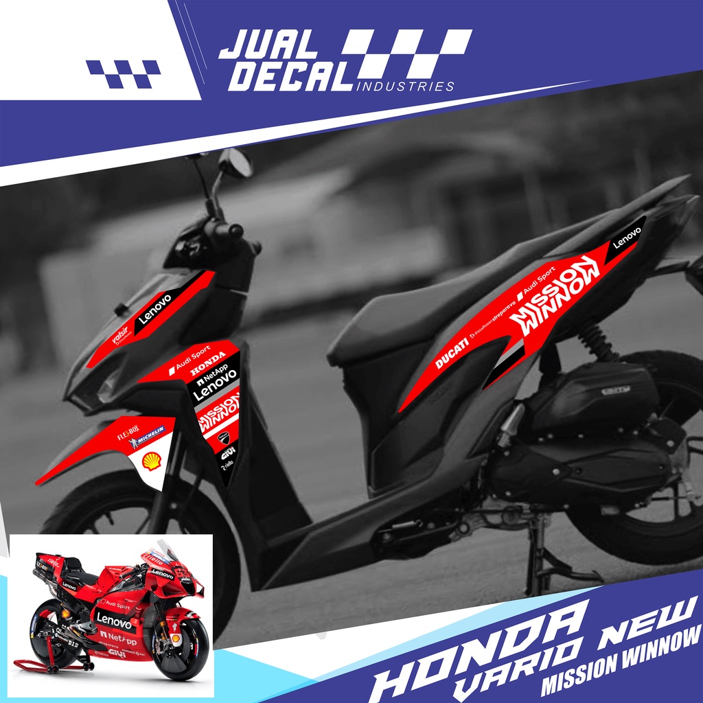 Jual Stiker variasi motor Vario 125/150 DUCATI 2020 2021 Striping Honda ...
