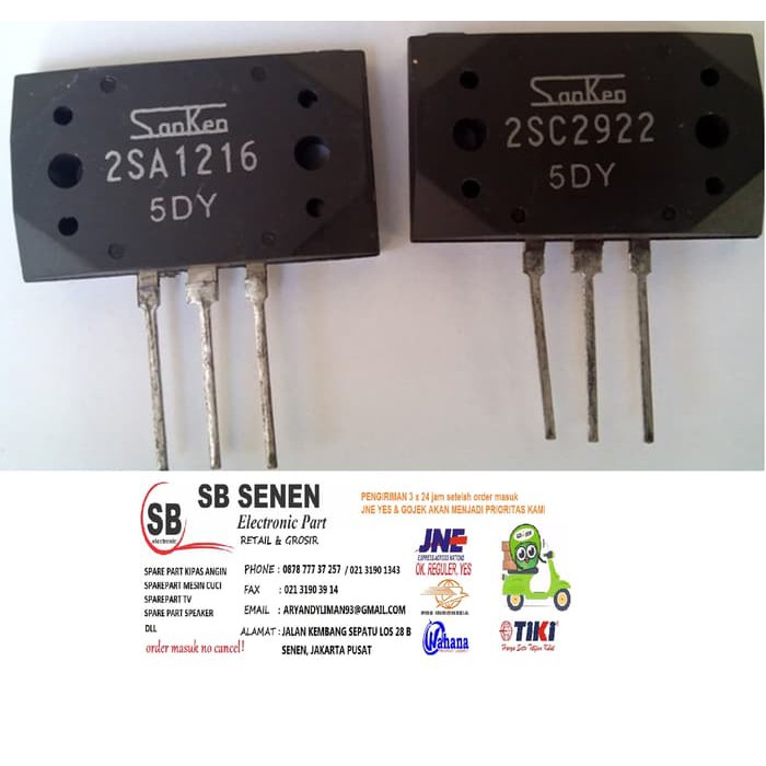 Jual Transistor Sanken Original JAPAN 2SC2922-2SA1216 5DY | Shopee Indonesia