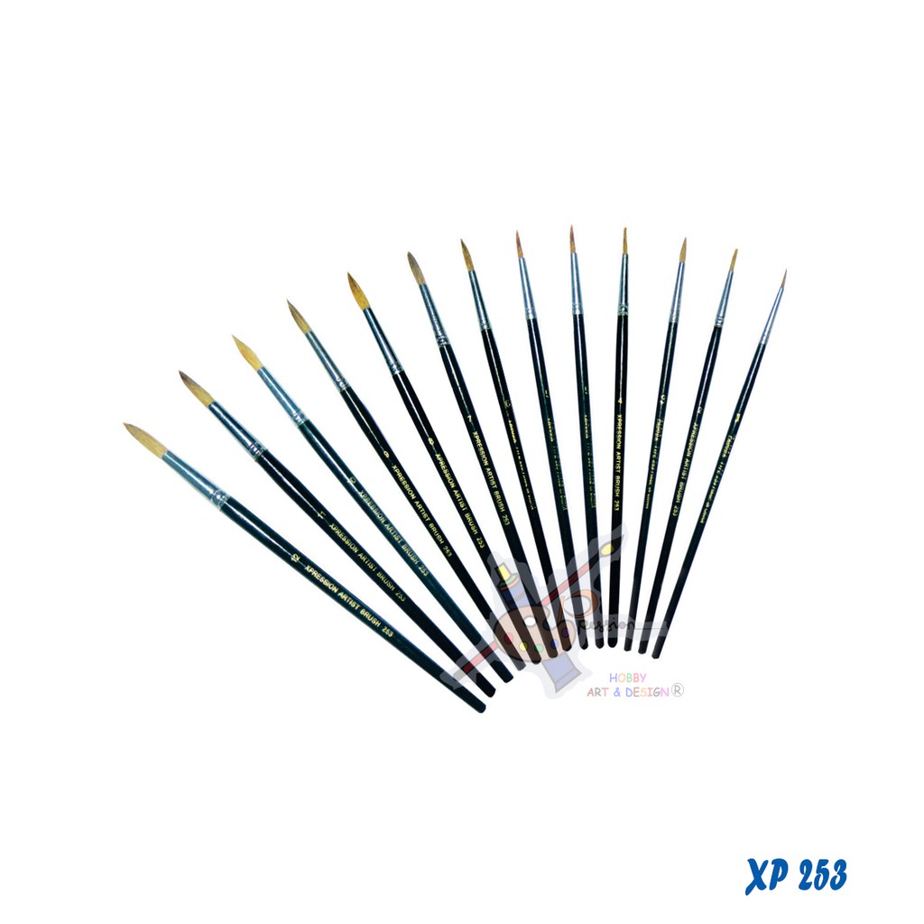Jual XP KUAS 253 KUAS LUKIS BENTUK ROUND MERK XPRESSION | Shopee Indonesia
