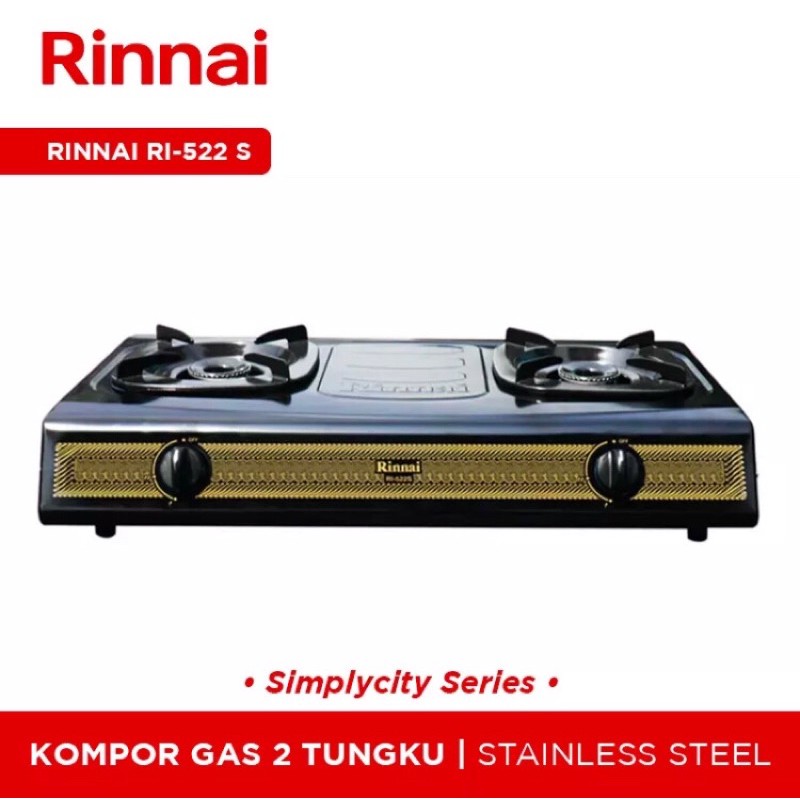 Jual Kompor Gas 2 Tungku RINNAI RI-522 S | Shopee Indonesia