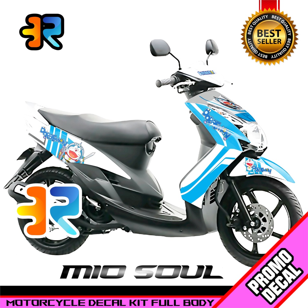 Jual Stiker Decal Mio Soul Full Body Variasi Desain Doraemon | Shopee ...