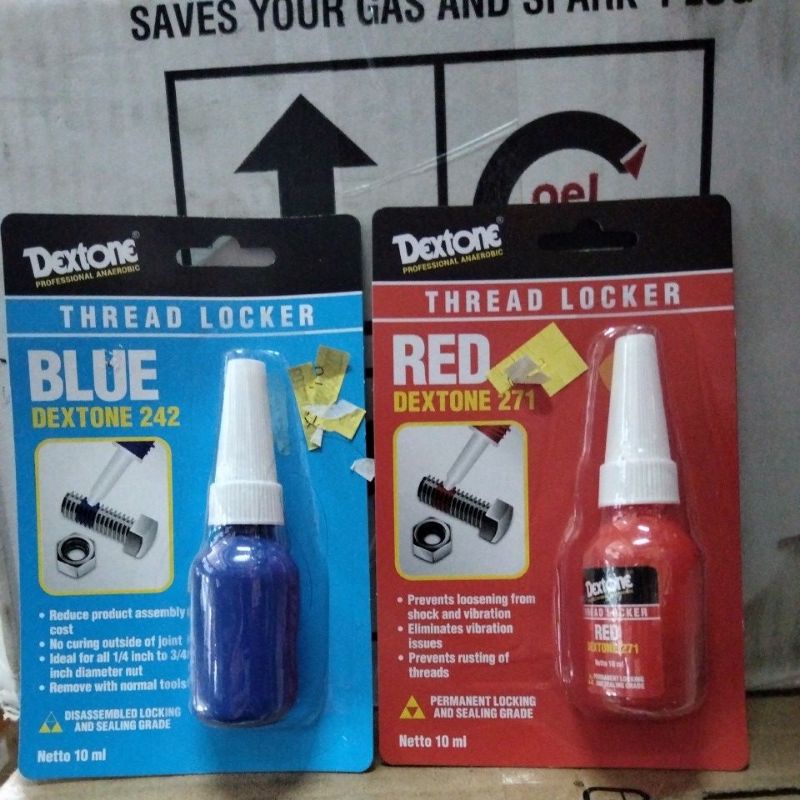 Jual Dextone Thread Locker 10 ml 242 Biru - 271 Merah Lem Tetes Baud ...