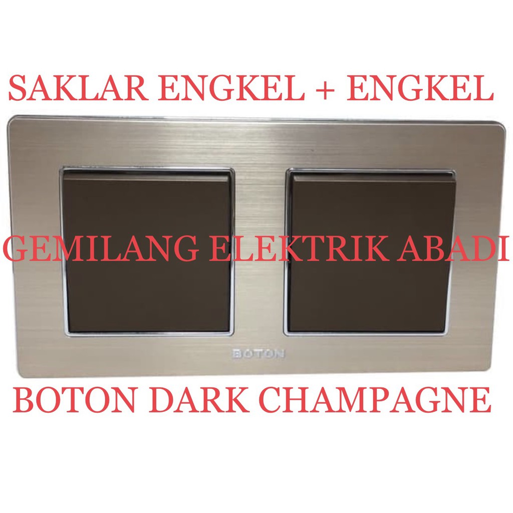 Jual BOTON DARK CHAMPAGNE SAKLAR ENGKEL + ENGKEL 1 GANG 1 WAY SWITCH ...