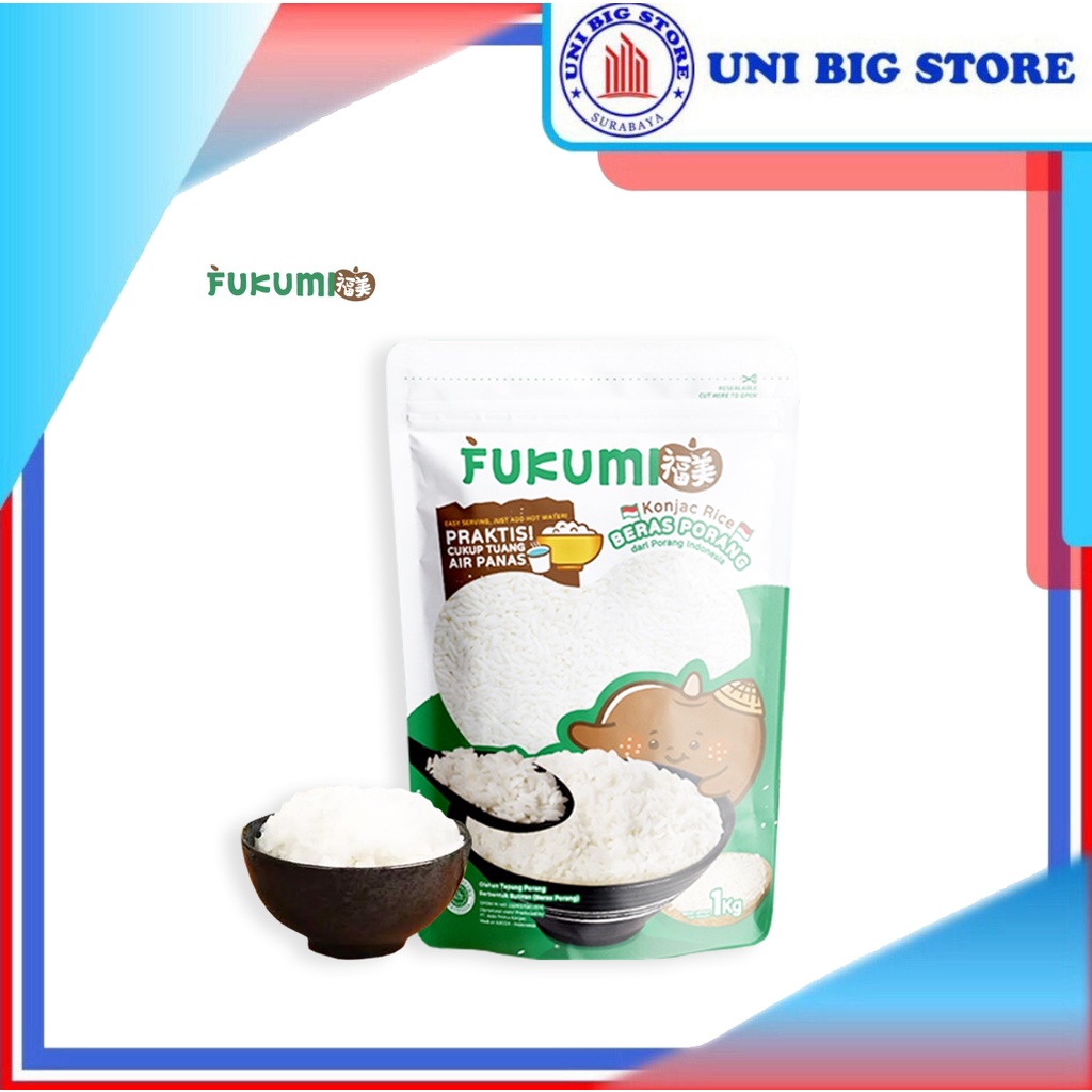 Jual Fukumi Beras Porang Konjac Shirataki Rice 1 kg Pouch 1000 gram ...