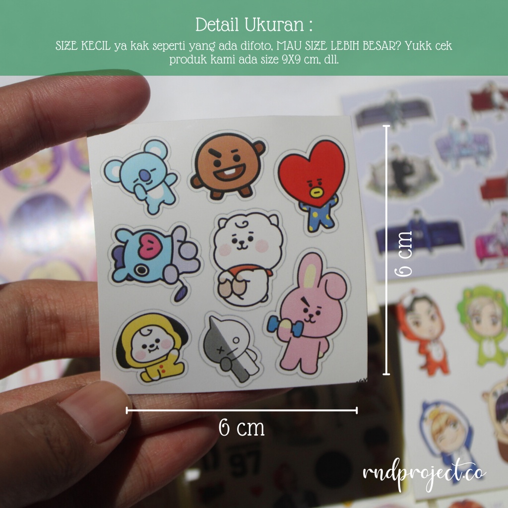 Jual Sticker BTS BT21 Stiker Sticker Aesthetic Sticker Custom Setiker ...