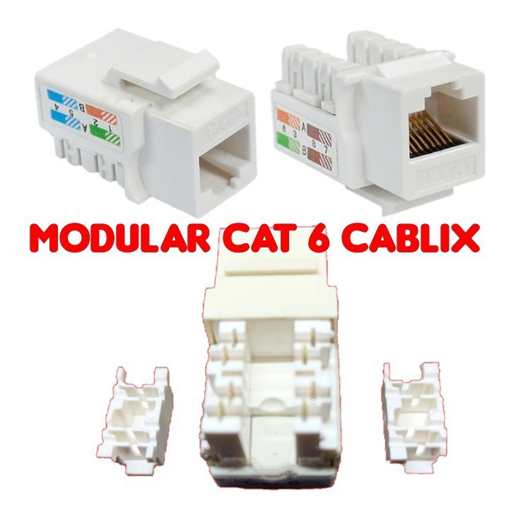 Jual ModularFaceplate zwe new rj45 + Modular cat6 FACE PLATE RJ45 CAT 6 ...