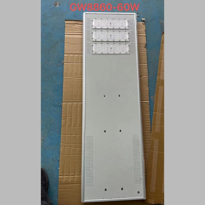 Jual lampu jalan pju panel surya 60w 60 watt all in one street light ...