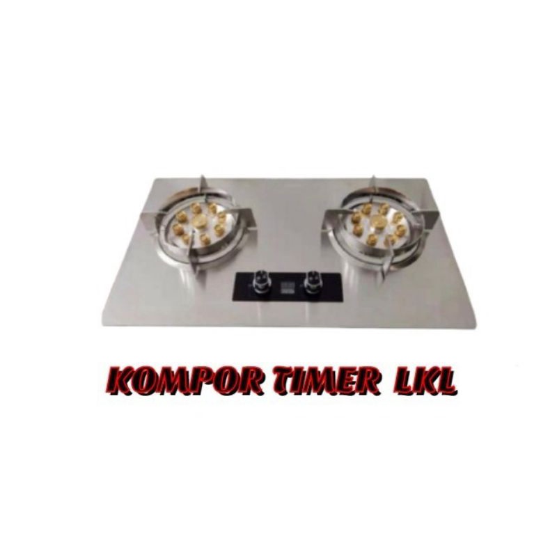 Jual Kompor Tanam Premium 2 Tungku Stainless Steel Kompor Gas Timer ...