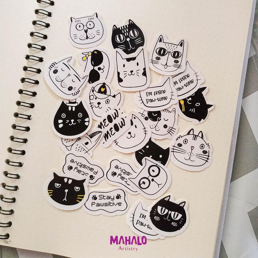 Jual STICKER CUTE CAT - MAHALO ARTISTRY | Shopee Indonesia