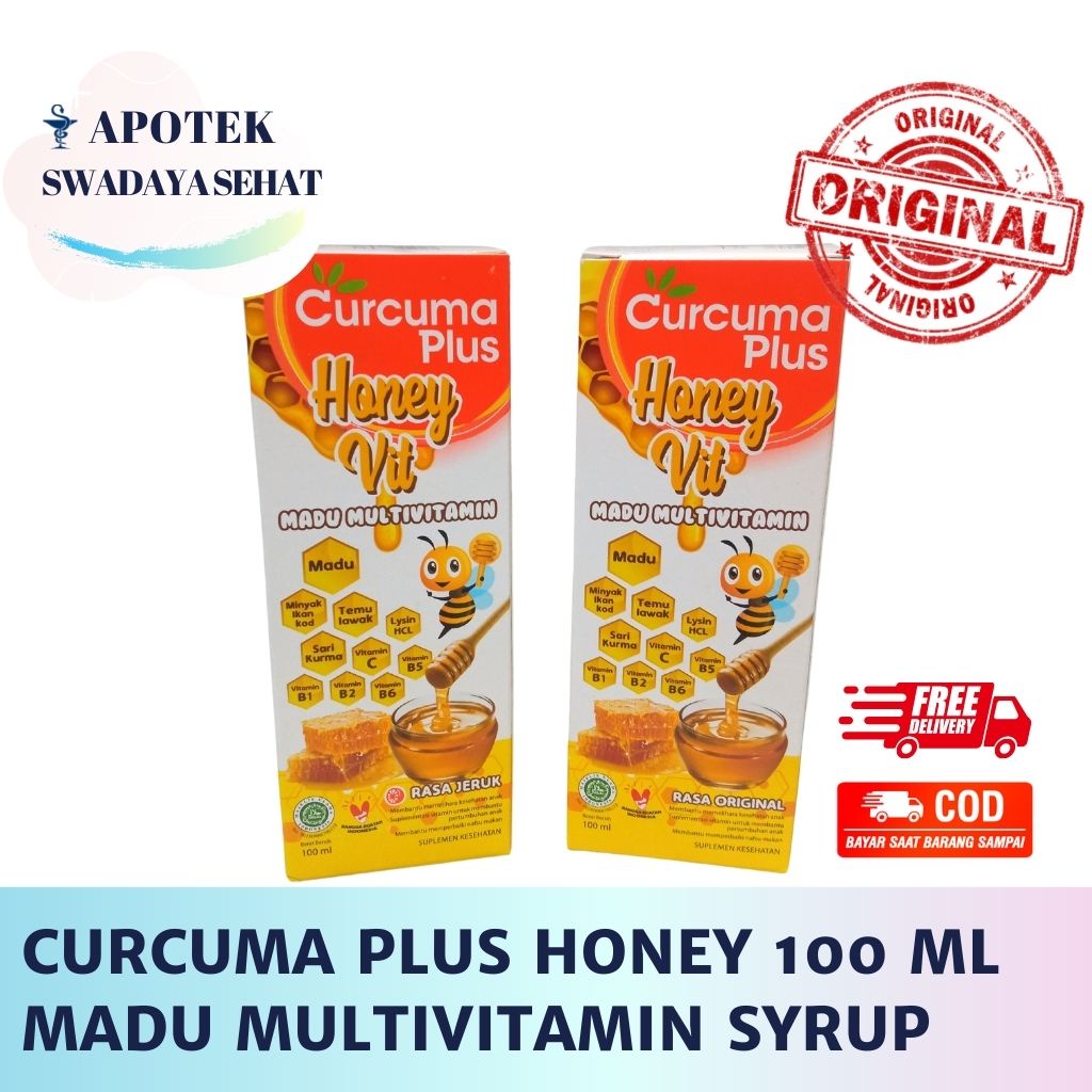 Jual CURCUMA PLUS HONEY VIT 100 ML - Rasa Jeruk Dan Original Madu ...
