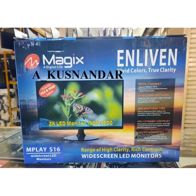 Jual MONITOR MAGIX 16" 16inch HDMI VGA | Shopee Indonesia