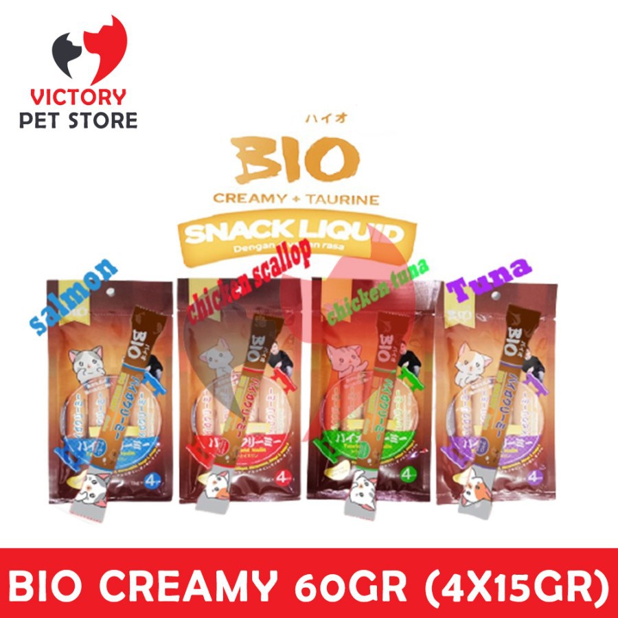 Jual BIO CREAMY 60gr All Varian - Snack Liquid Kucing | Shopee Indonesia