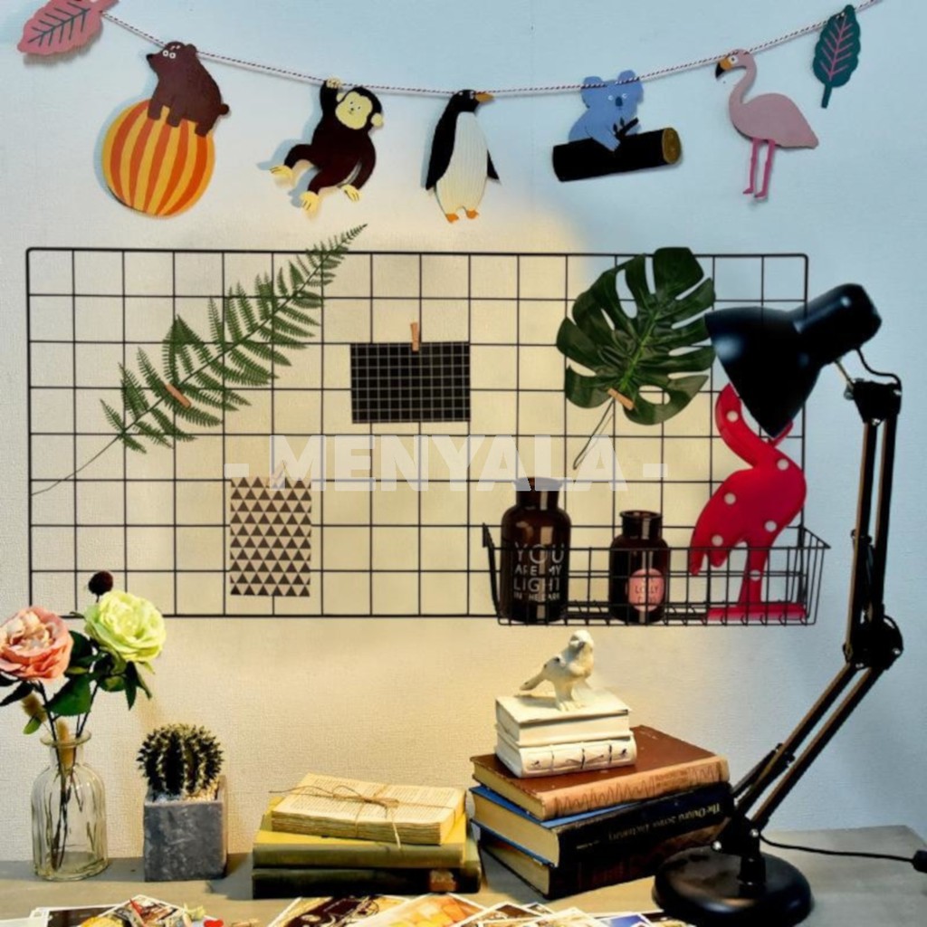 Jual WIRE GRID Hiasan Dinding Kawat Ram - Keranjang Besi - Hook ...