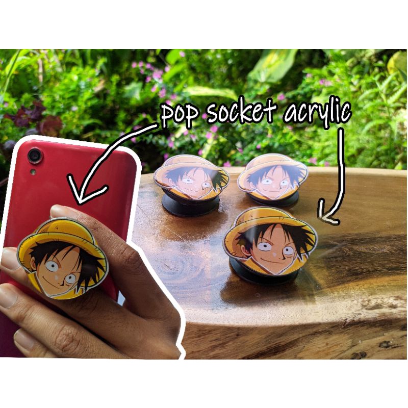 Jual pop socket monkey d Luffy keren | Shopee Indonesia