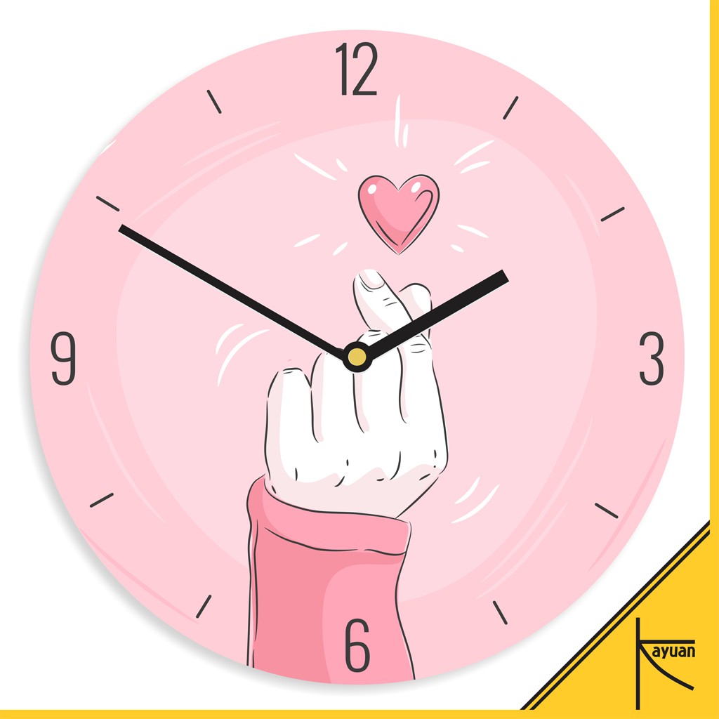 Jual Jam Dinding Kayu K-POP Music Hiasan Tangan Saranghae Shabby Chic ...