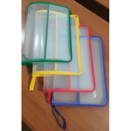 Jual 6pcs FOLDER ONE map zipper zipper bag map jala Map plastik map ...