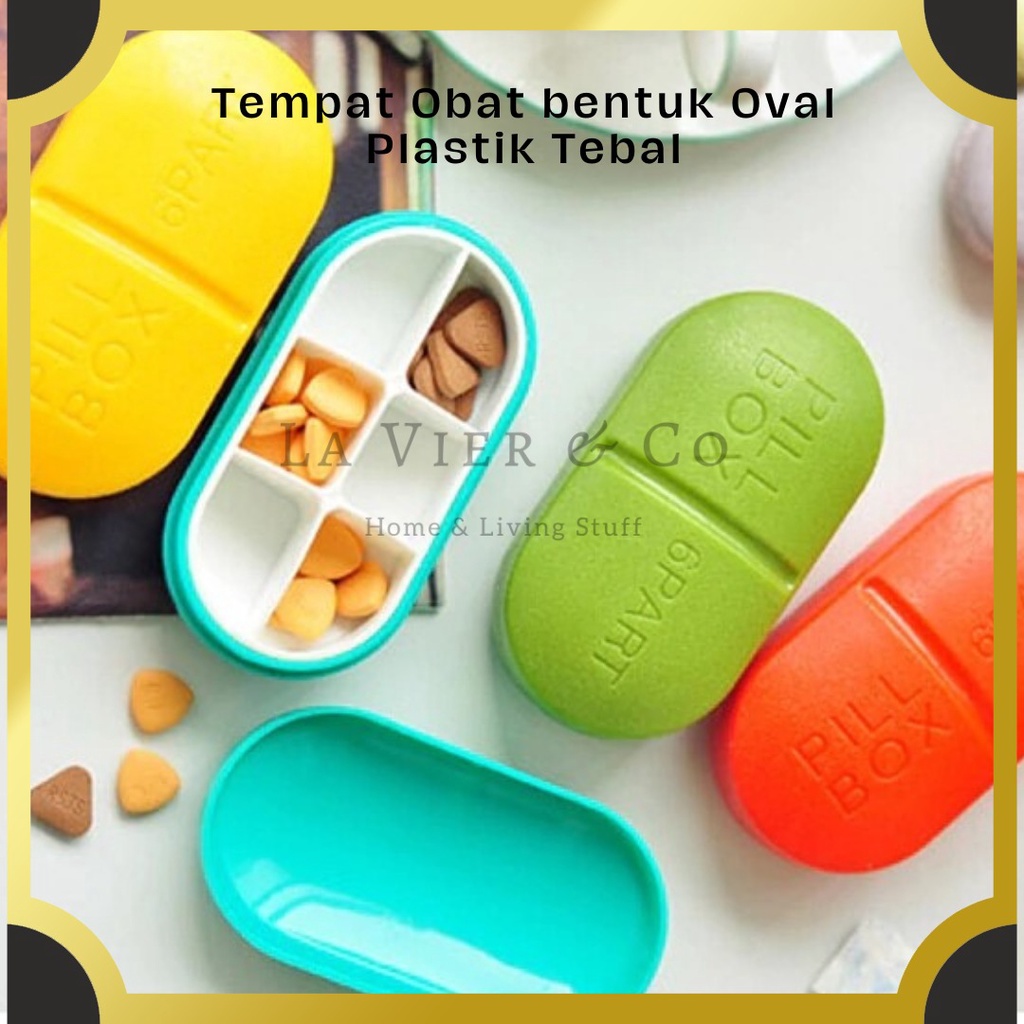 Jual Tempat Obat Plastik Tebal Bentuk Oval Pill Box Plastik Penyimpanan ...