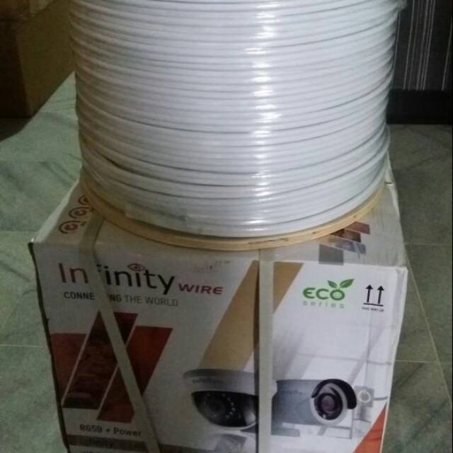 Jual KABEL CCTV PLUS POWER RG59 merek infinity panjang 300mtr bagus dan ...