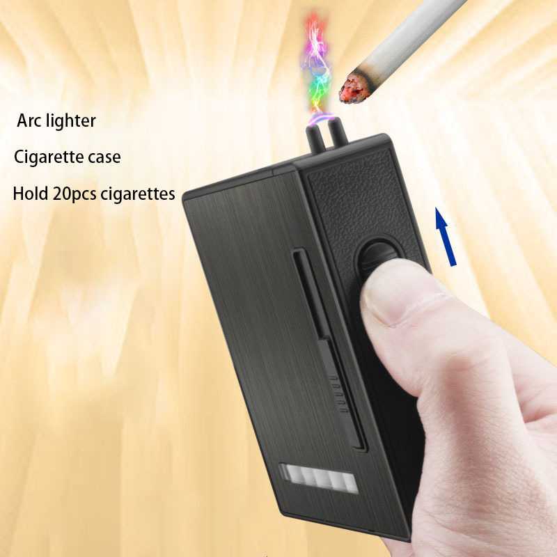 Jual Kotak Casing Rokok 20 Slot dengan Korek Plasma USB Recharge Vamav ...