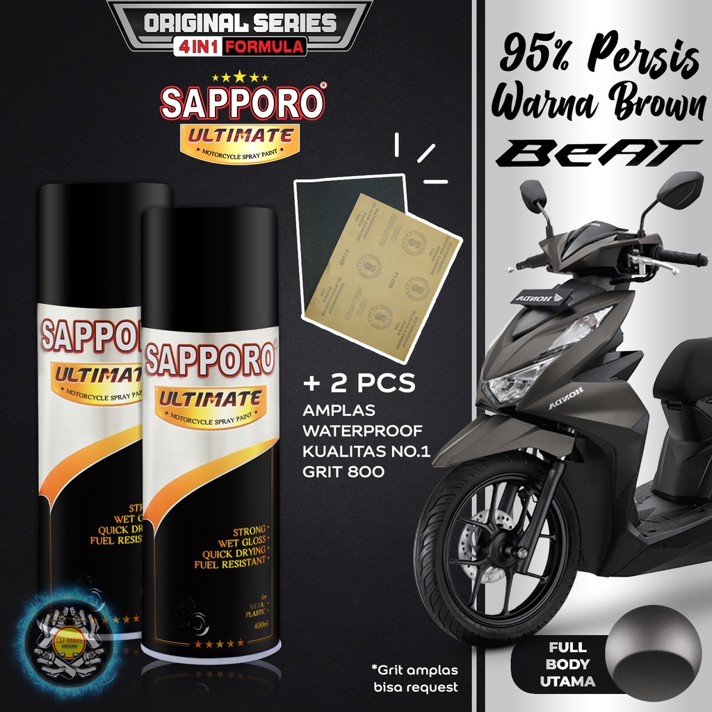 Jual PAKET BEAT SAPPORO ULTIMATE 4 IN 1 OH05 DELUXE MATTE BROWN HONDA ...