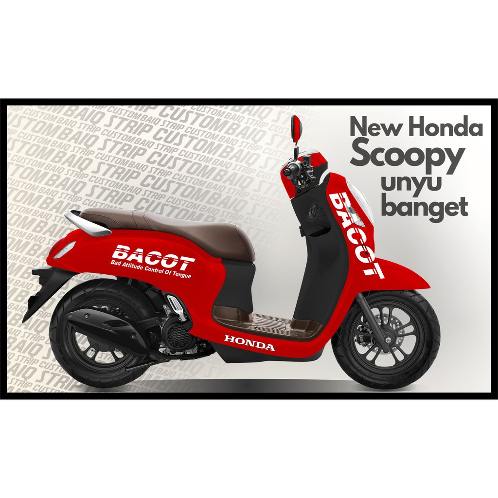 Jual STRIPING STICKER NEW SCOOPY BACOT/STICKER SCOOPY LOGO BACOT ...
