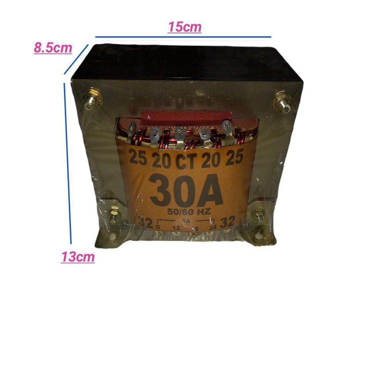 Jual TRAFO TRANSFORMER SAE 30A CT 32 30 AMPERE 30AH 32V CT 32 VOLT ...