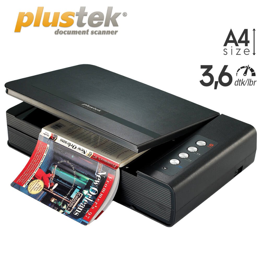 Jual SCANNER PLUSTEK OPTICBOOK 4800 (A4 - 3,6 detik) (FLATBED/BUKU ...