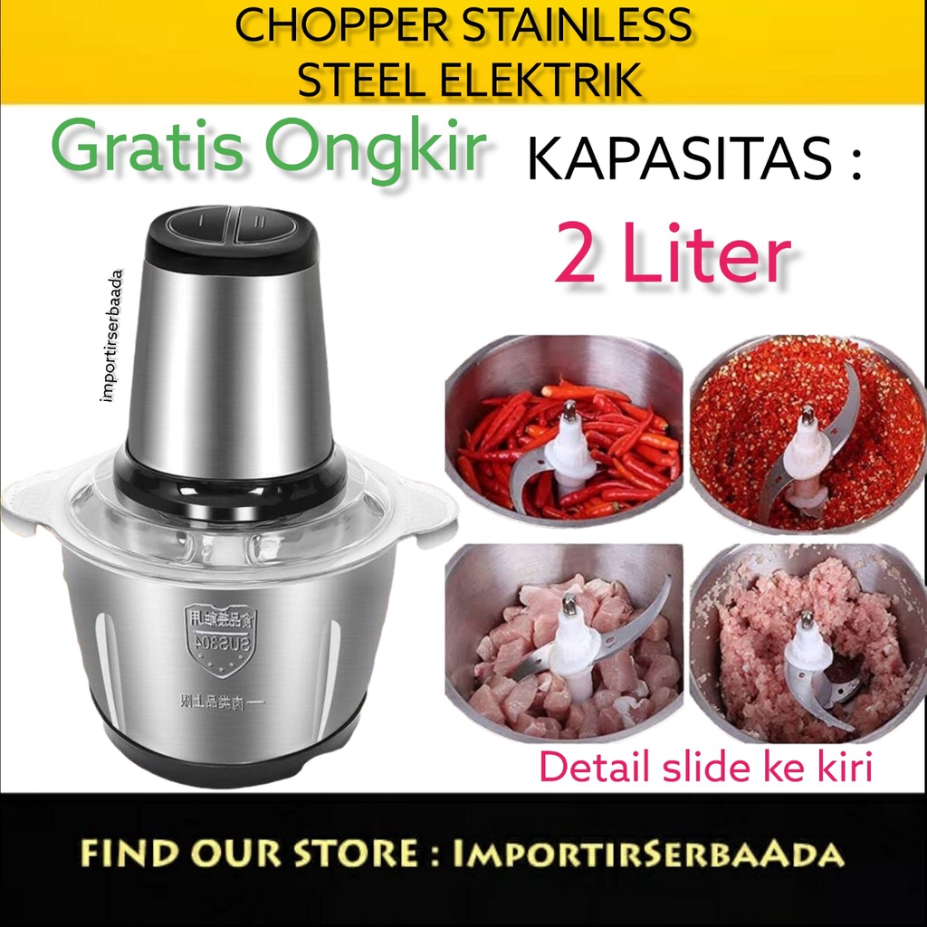 Jual IMP- Blender Daging Chopper Stainless Steel 2 Liter Penggiling ...