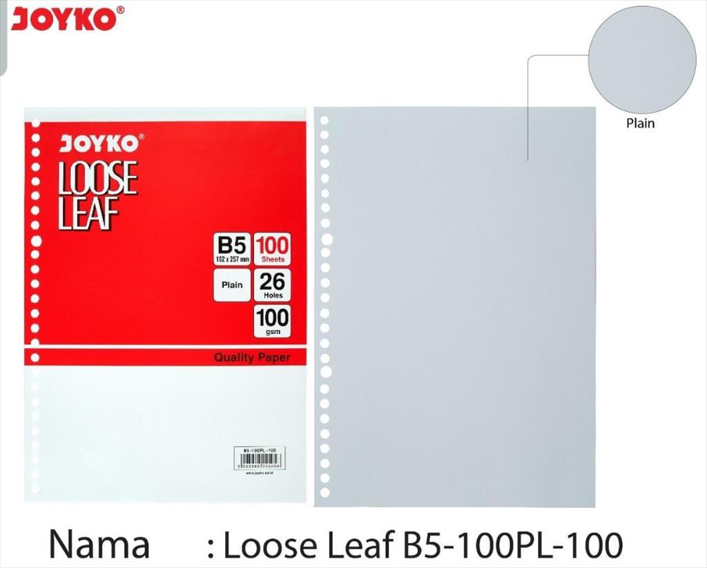 Jual Isi File Loose Leaf B5-100 POLOS Joyko | Shopee Indonesia