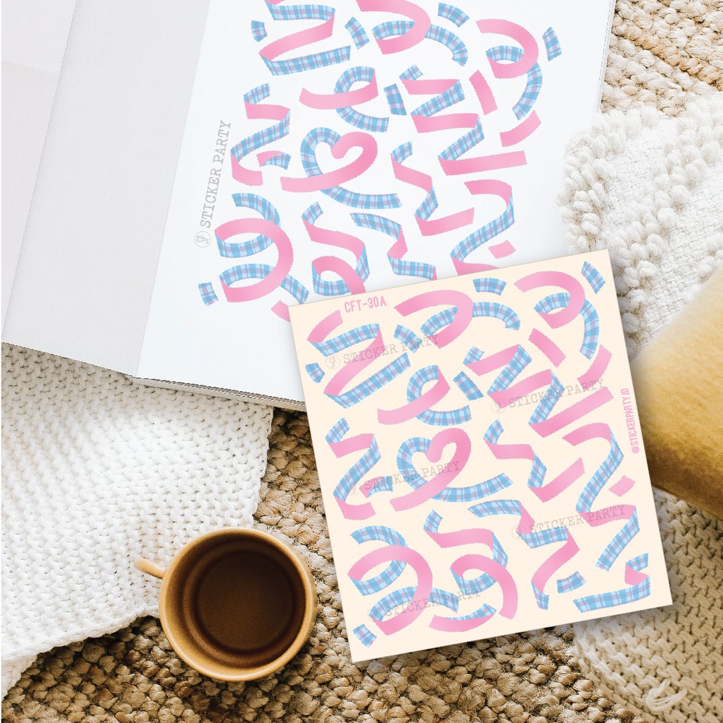 Jual [Sticker Party] Stiker Pita Plaid Pastel Swirl Checkers Toploader ...