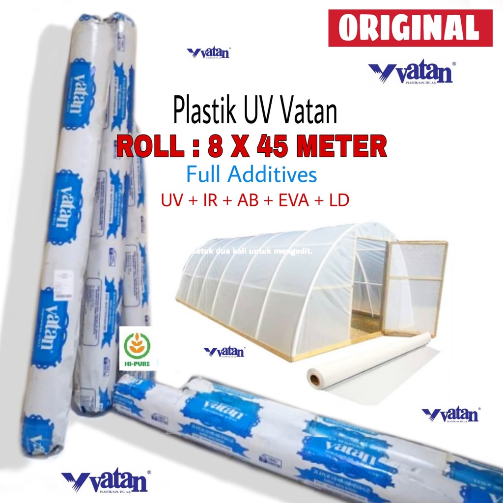 Jual Plastik UV Vatan Roll Lebar 8 Meter 14 Persen 200 Mikron Original ...