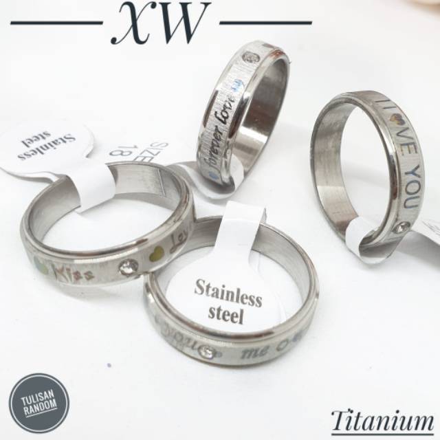 Jual Cincin titanium silver (Tulisan random) CC547 | Shopee Indonesia