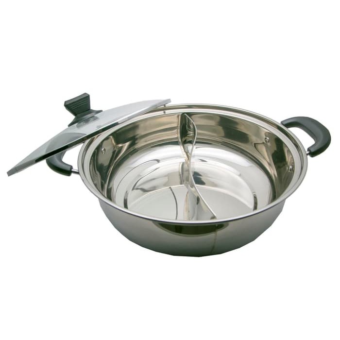 Jual Jual Panci Sukiyaki/Shabu Shabu/Steamboat Stainless Sekat 28 Cm ...