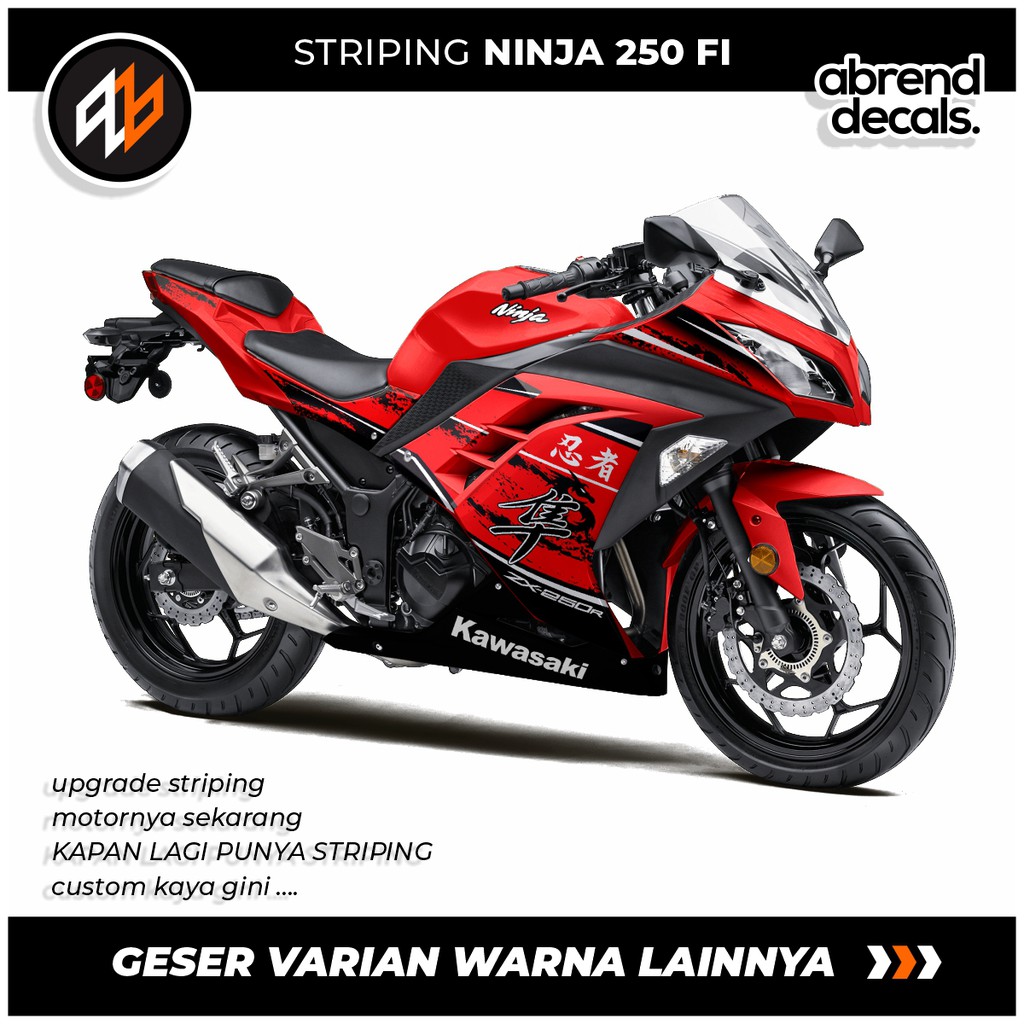Jual STRIPING NINJA FI HAYABUSA GRAPHIC ( Kanji Jepang ) / stiker motor ...