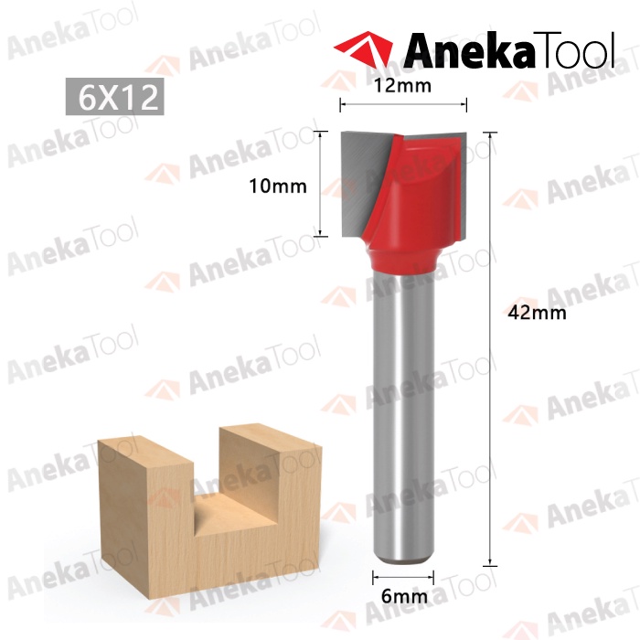 Jual Mata router CNC Flat Bottom Knife Wood working trimmer Shank 6mm ...