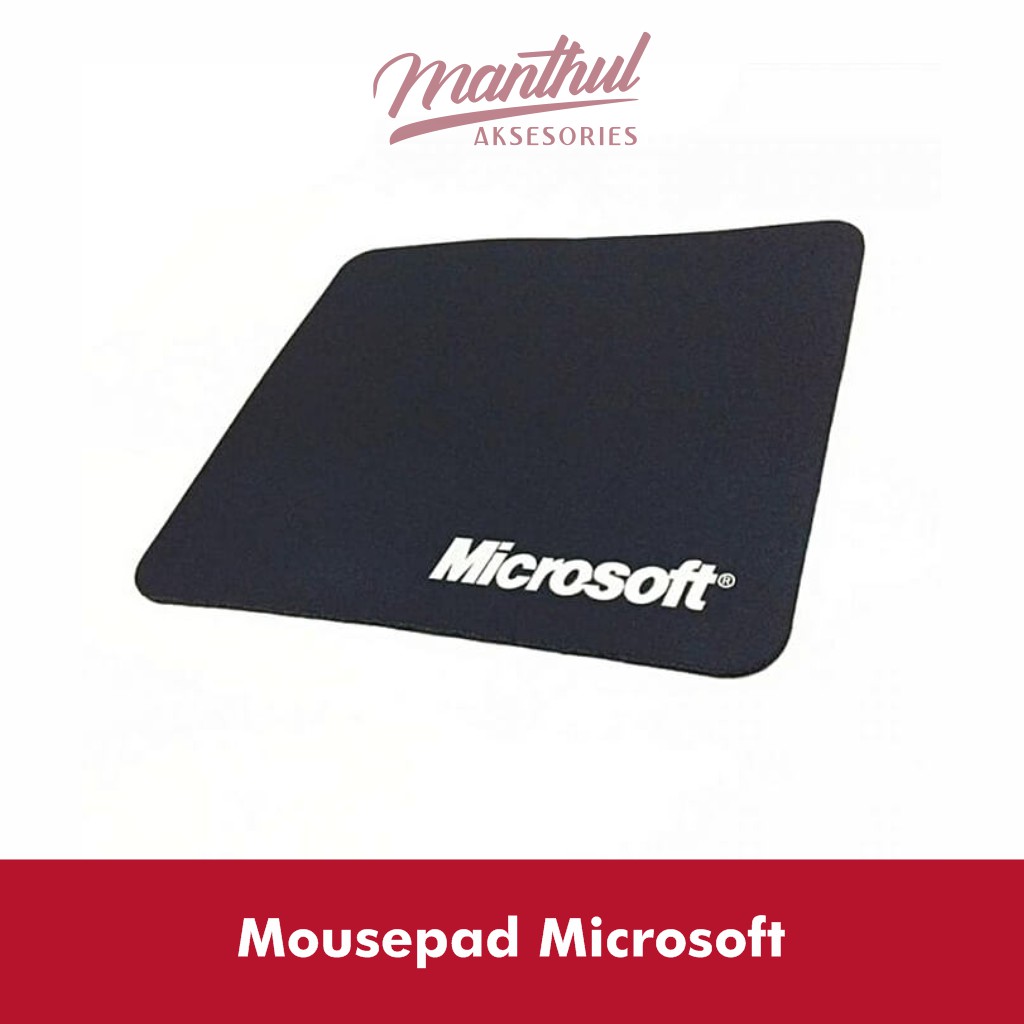 Jual Mousepad logo Microsoft Hitam Polos | Shopee Indonesia