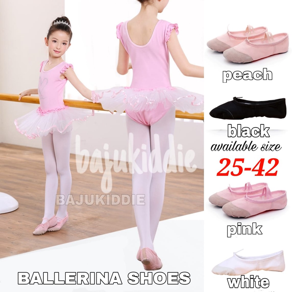 Jual SEPATU BALET ANAK DEWASA KUALITAS PREMIUM IMPORT / BALLERINA SHOES ...