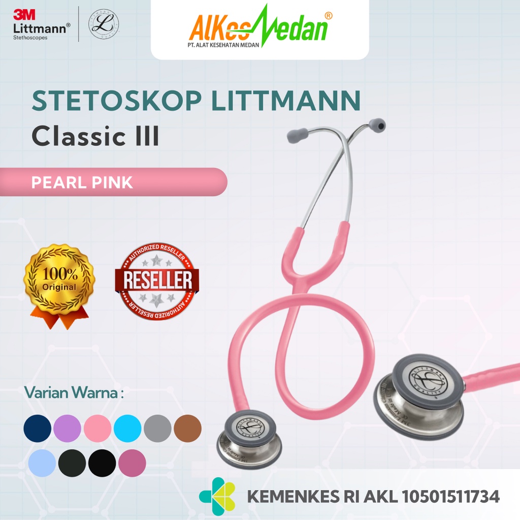 Jual STETOSKOP CLASSIC III PEARL PINK 5633 3M LITTMANN CLASSIC 3 ...