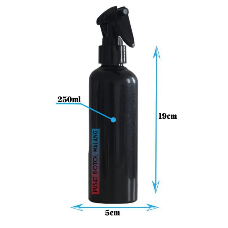 Jual botol pet 250ml Spray trigger (hitam hitam) | Shopee Indonesia